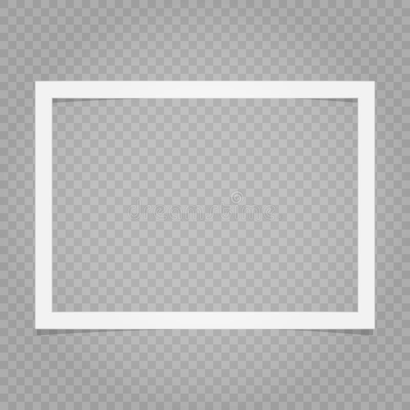 Vector Image Transparent Photo Frame. Stock Illustration - Illustration ...