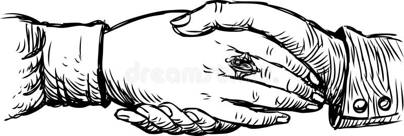 Handclasp stock vector. Illustration of person, communications - 30151773