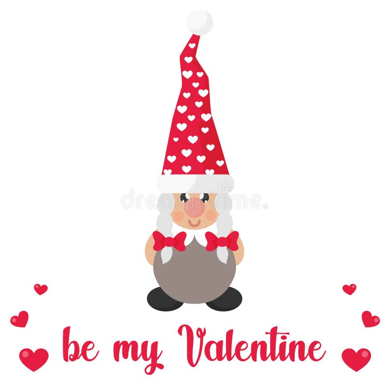 Valentines Dwarf Girl Vector Image Stock Vector - Illustration of ...