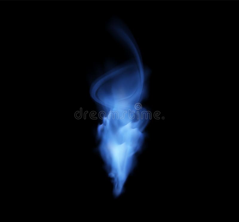 Vector Image Vertical Smoke Magic Effect in Blue, Creating a Cloudy ...