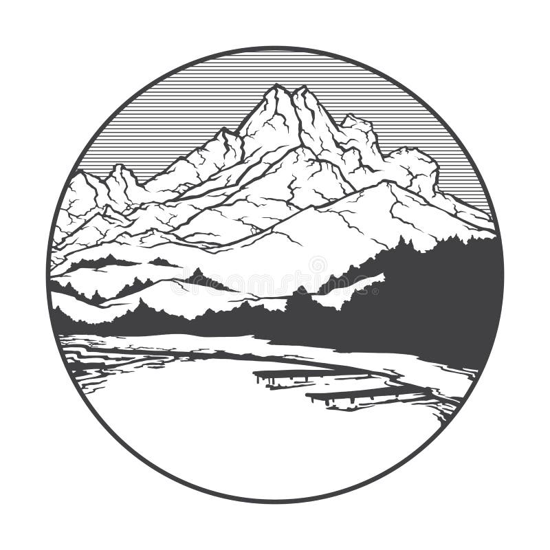 Volcano Black White Stock Illustrations – 4,374 Volcano Black White ...