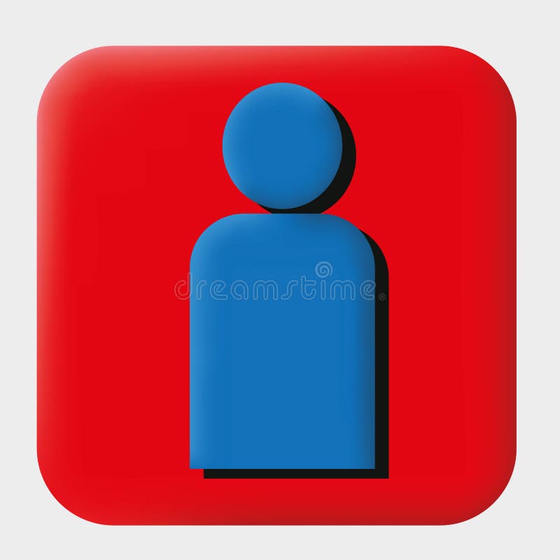 Vector Image of a Volumetric User Icon in Blue Stock Vector ...