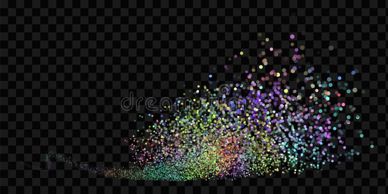 Vector Image with a Wave of Bright Bokeh Particles on a Transparent ...