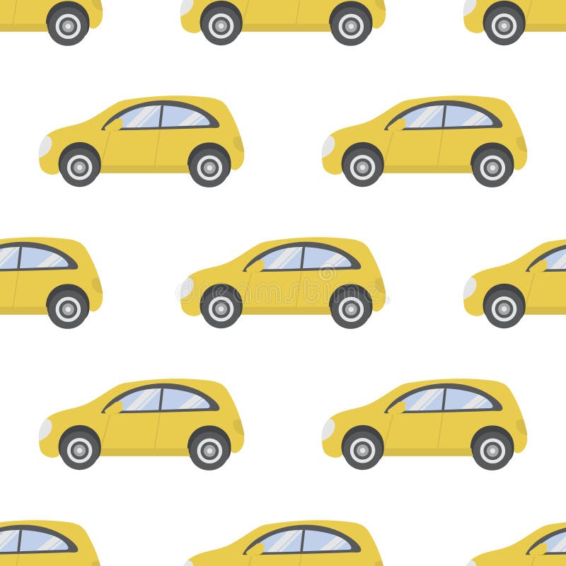 Yellow Machine Pattern for Use in Baby Clothing Design Stock Vector ...