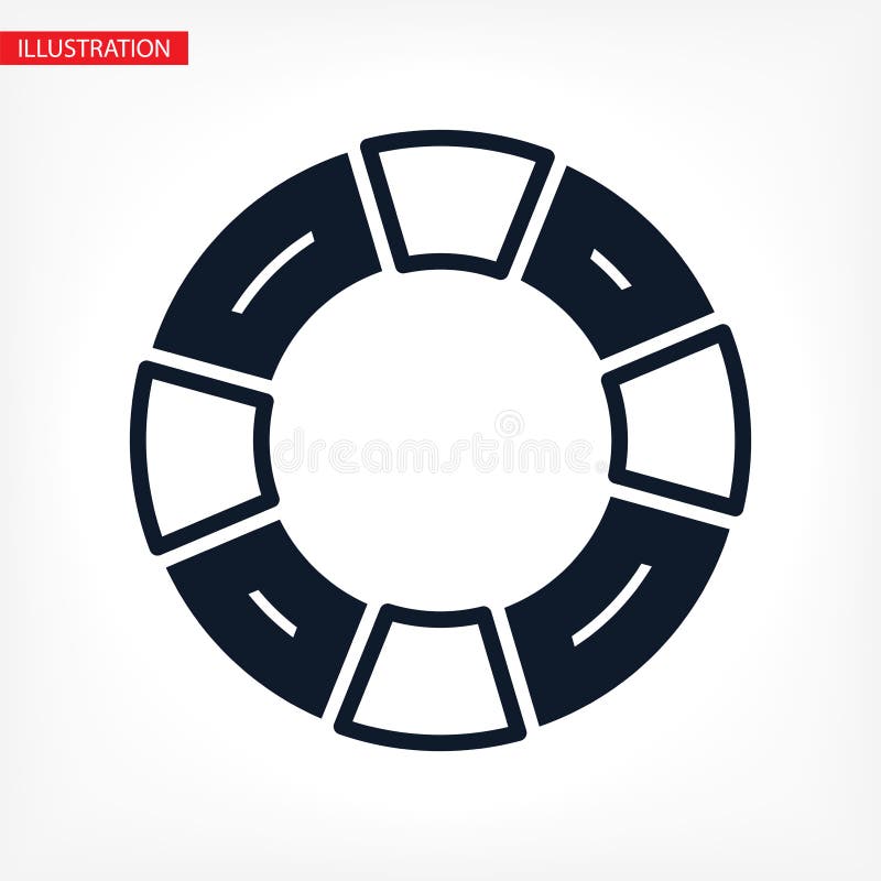 Life Ring Vector Icon, Sea Life Ring Symbol. Modern, Simple Flat Vector ...