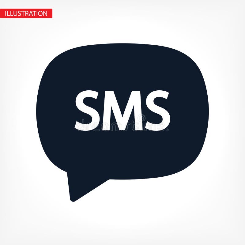 SMS Mail Vector Icon. Mail To Receive SMS Icon. Mail To Send SMS Icon ...