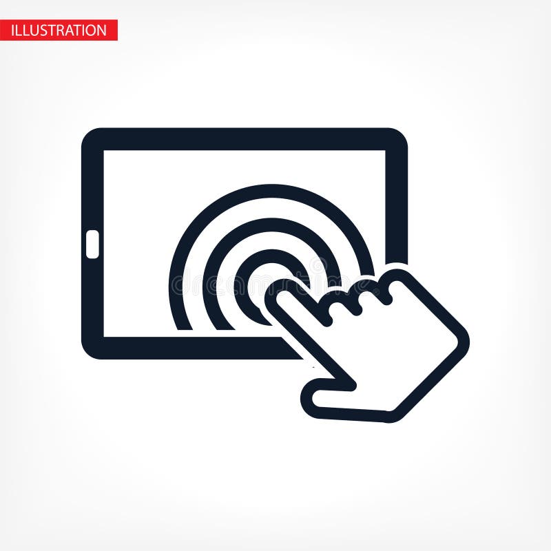 Vector Icon Touch Screen, Design Illustration Touch Screen. Flat Touch ...