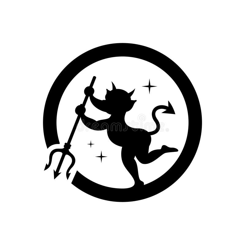 Vector Imp with Trident Cartoon Illustration. Stock Vector ...