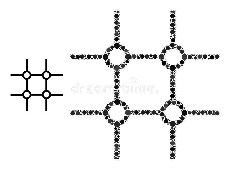 Vector Incomplete Square Grid Composition of Dots Stock Vector ...
