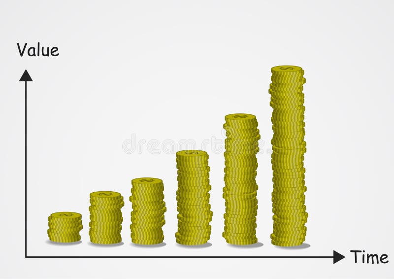 Vector : Increase Gray Business Graphs on White Background Stock Vector ...