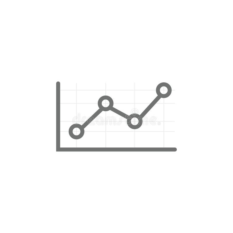 Vector Increasing Business Graph and Chart, Growth Linear Chart. Stock ...