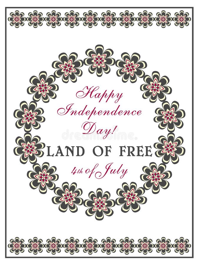 Vector Independence Day Card Stock Vector - Illustration of celebration ...