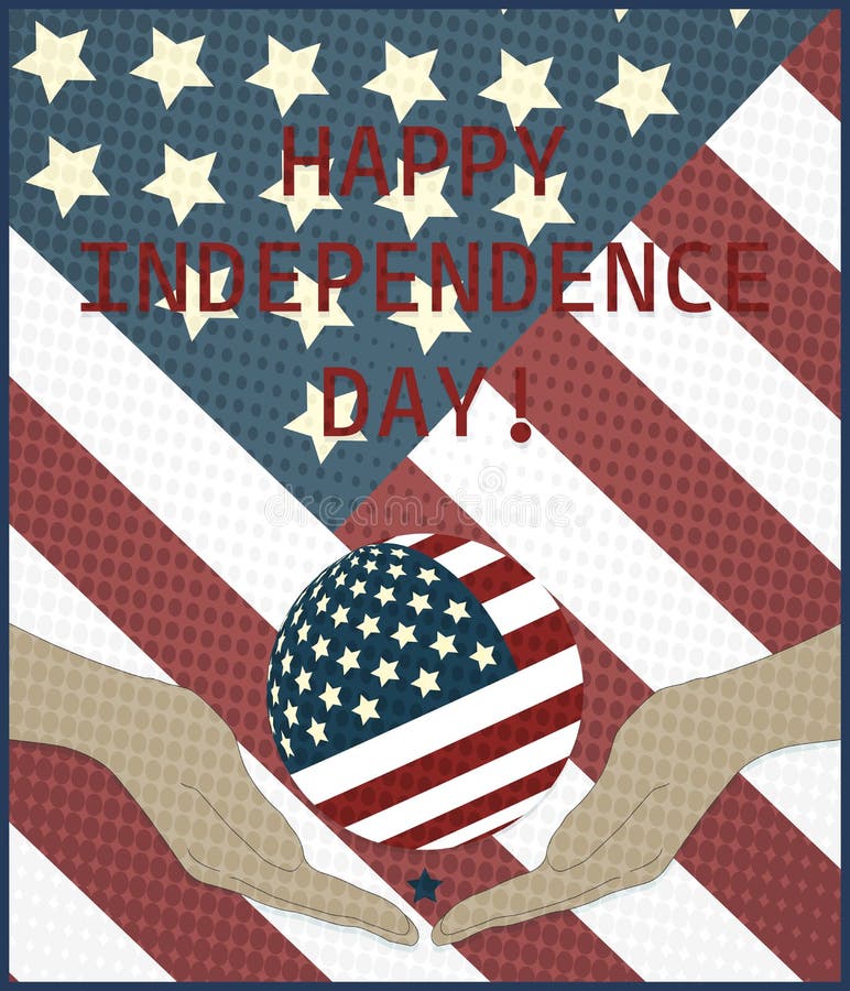 Vector Independence Day Poster Stock Illustration - Illustration of ...