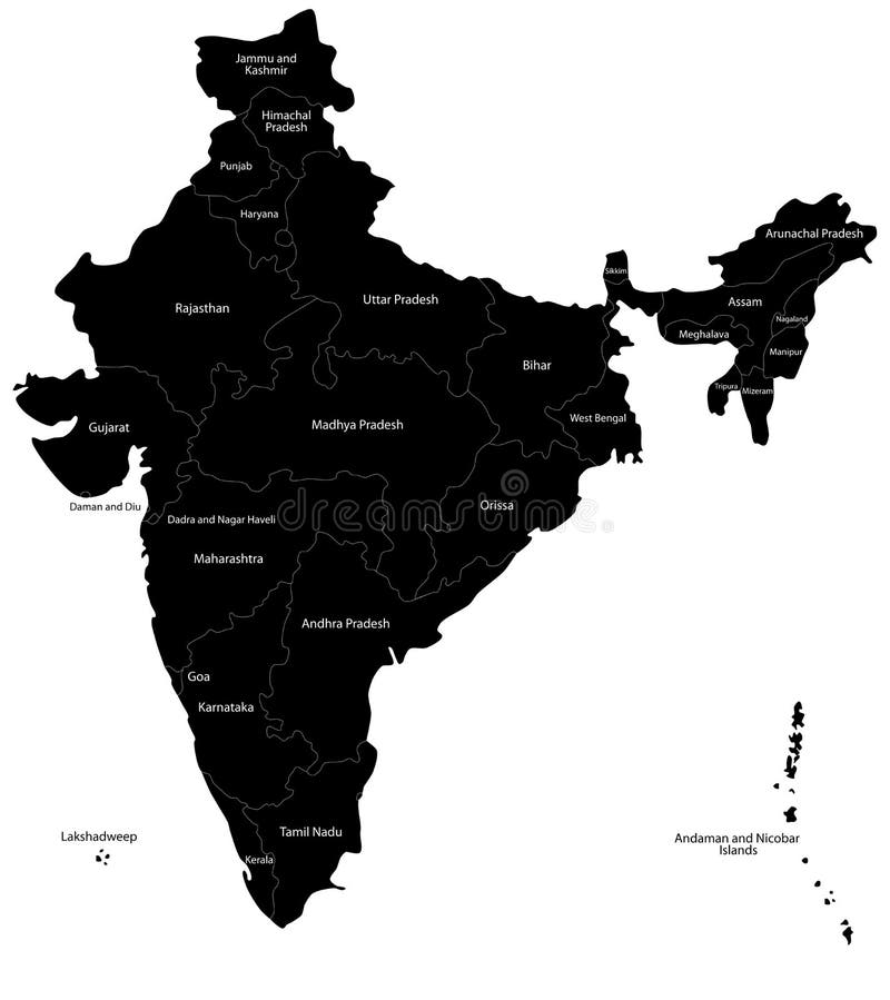 Vector India Map Royalty Free Stock Photos - Image: 6489038