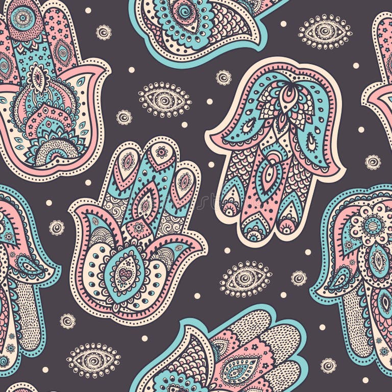 Hamsa Pattern Stock Illustrations – 2,236 Hamsa Pattern Stock ...
