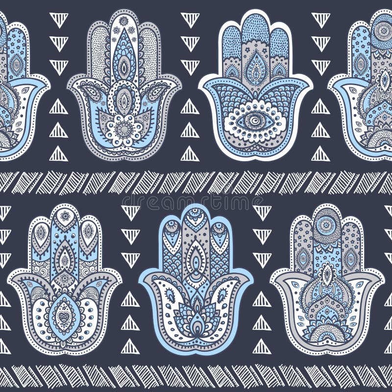 Hamsa Pattern Stock Illustrations – 2,236 Hamsa Pattern Stock ...