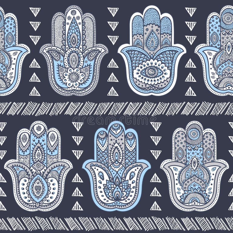 Hamsa Pattern Stock Illustrations – 2,236 Hamsa Pattern Stock ...