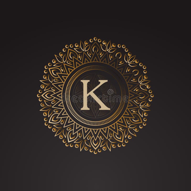 Vector Indian Mandala Monogram Stock Vector - Illustration of chinese ...