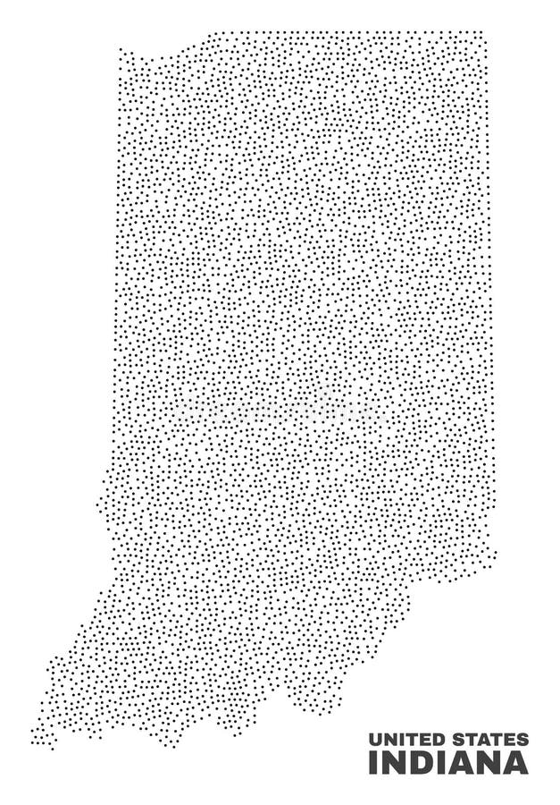 Vector Indiana State Map of Dots Stock Vector - Illustration of ...