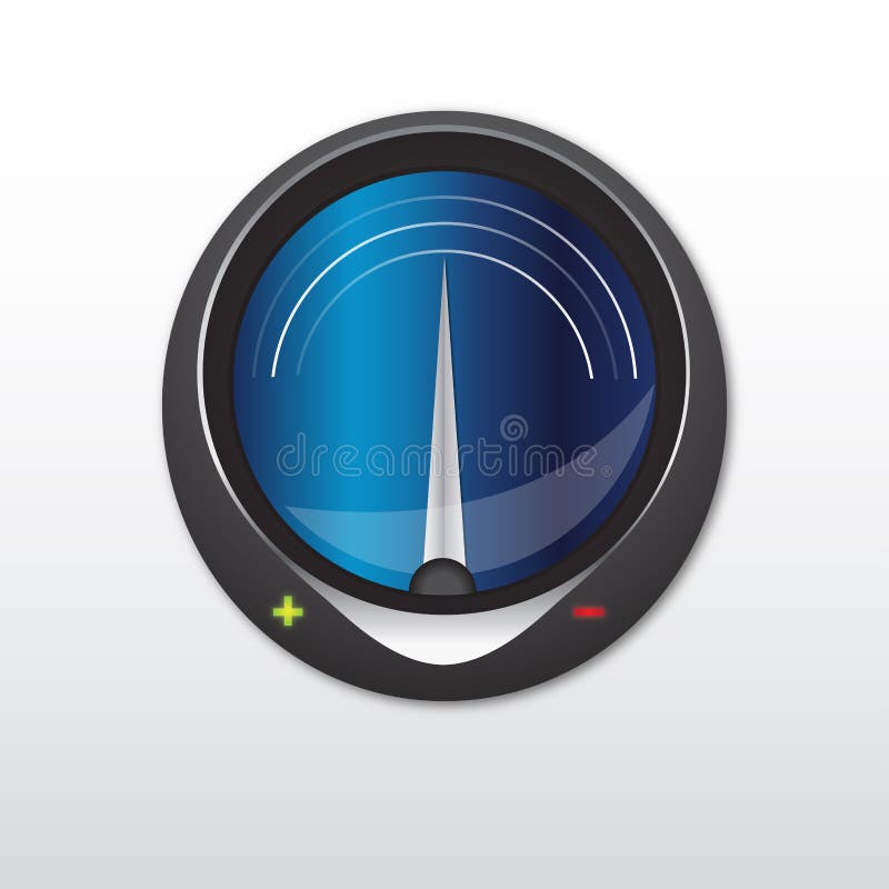 Vector Indicator in Dark Blue and Black Colour with Symbols Plus and ...