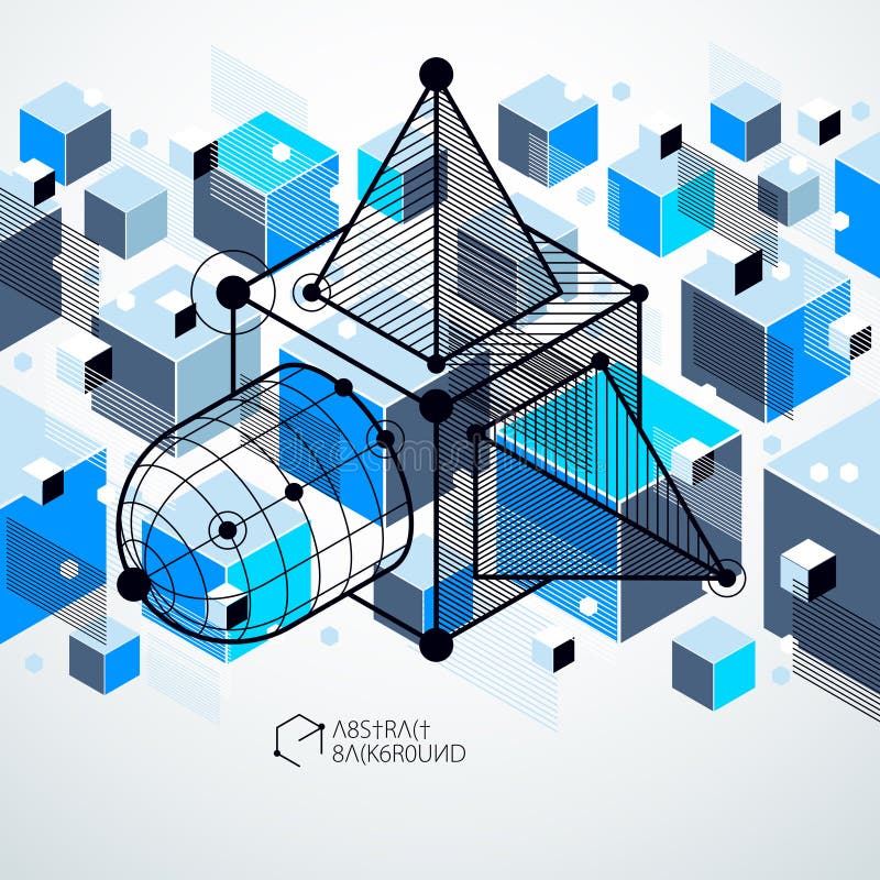 Vector Industrial and Engineering Blue Background, Future Technical ...