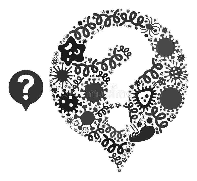 Composition Help Balloon Icon of Infectious Viruses Stock Vector ...