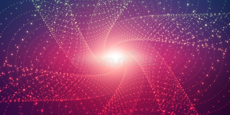 Vector Infinite Space Background. Matrix of Glowing Stars with Illusion ...