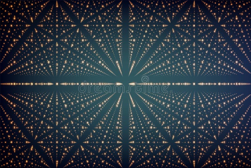 Vector Infinity Data Matrix Visualization Big Data Structure With Binary Numbers Lattice Stock 6687