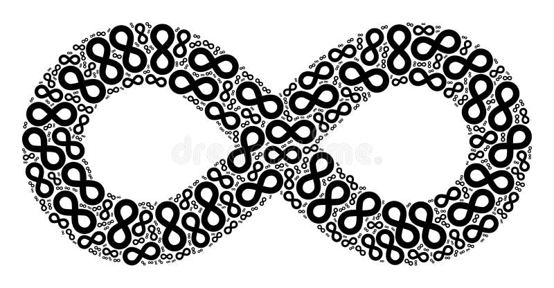 Infinity Recursive Icon Composition of Self Items Stock Vector ...