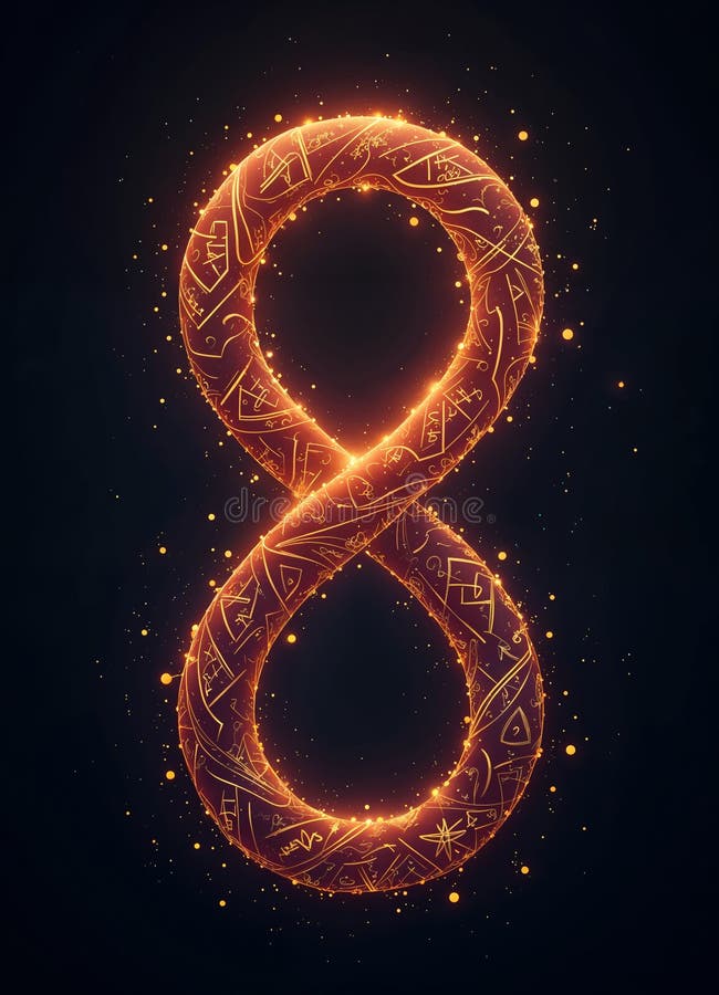 Vector of Infinity Loop Symbol of Glowing Light Trails with Religious ...