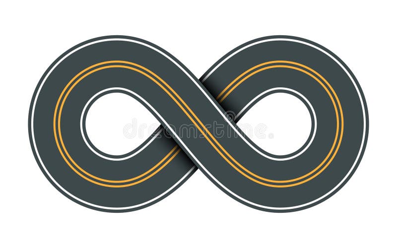 Infinity Shaped Road Isolated. Vector Illustration Stock Illustration ...