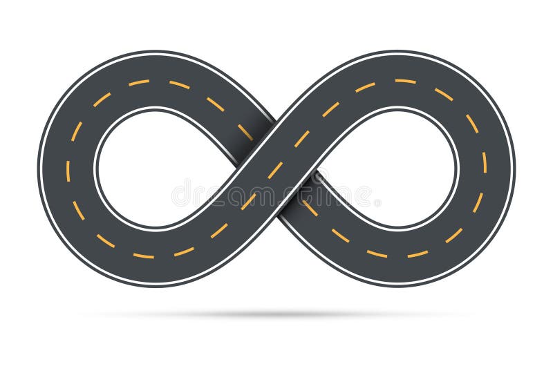 Infinity Shaped Road Isolated. Vector Illustration Stock Illustration ...