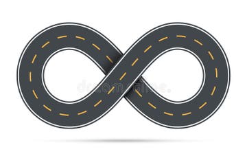 Infinity Shaped Road Isolated. Vector Illustration Stock Illustration ...