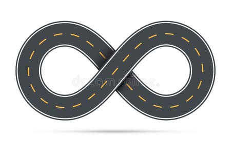 Infinity Shaped Road Isolated. Vector Illustration Stock Illustration ...