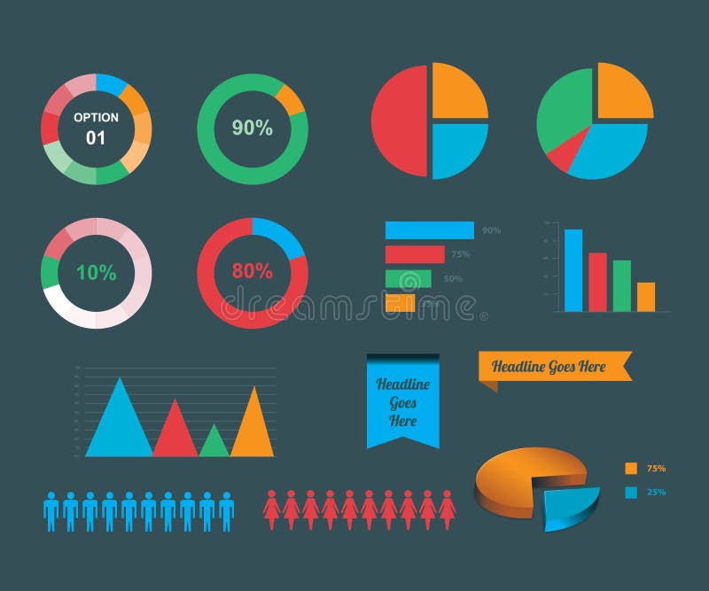 Vector Info Graphic Design Elements Stock Vector - Illustration of flow ...