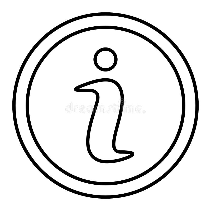 Vector Info Outline Icon Design Stock Vector - Illustration of lined ...