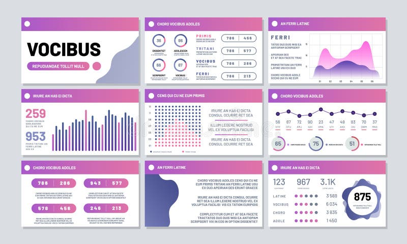 Vector Info Panels, Presentation Templates with Infographics Elements ...