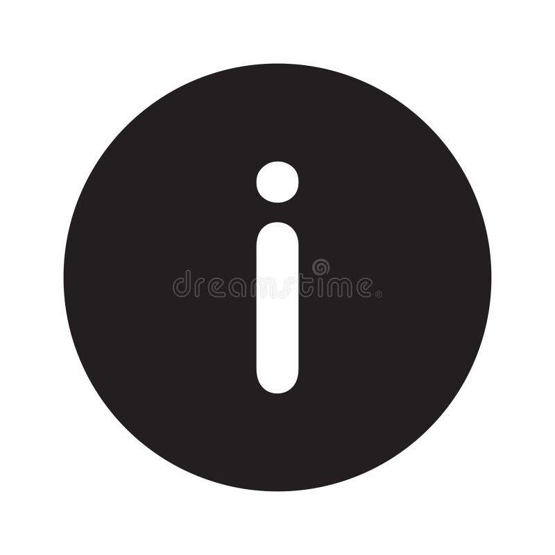 Vector Info Symbol Icon Black and White Stock Vector - Illustration of ...