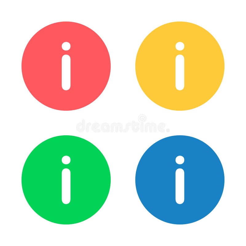 Vector Info Symbol Icon Set Stock Vector - Illustration of vector, thin ...