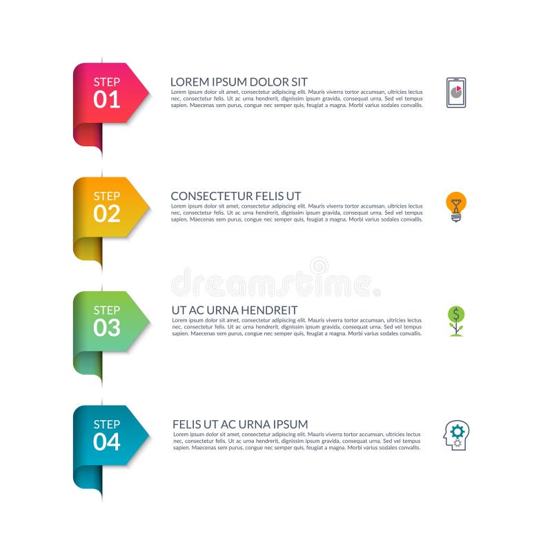 Vector infographic arrows stock vector. Illustration of diagram - 128555484