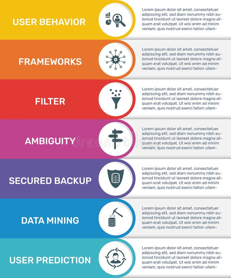 Vector Infographic Banner Template Big Data. Modern Flat Color Design ...