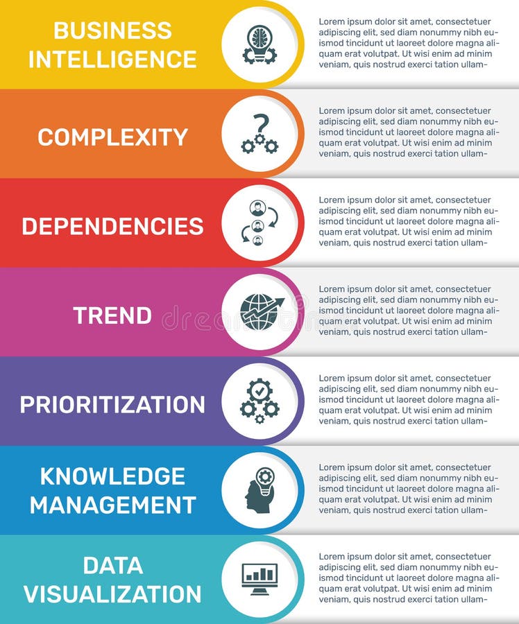 Vector Infographic Banner Template Business Intelligence. Modern Flat ...