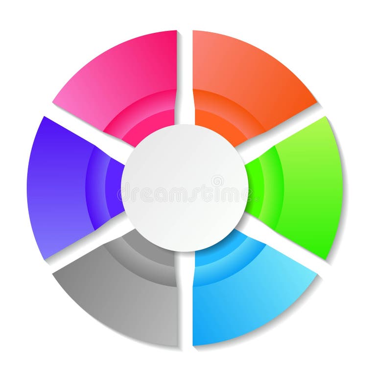 Vector Infographic Circle Divided into Sectors. Pie Chart Stock Vector ...