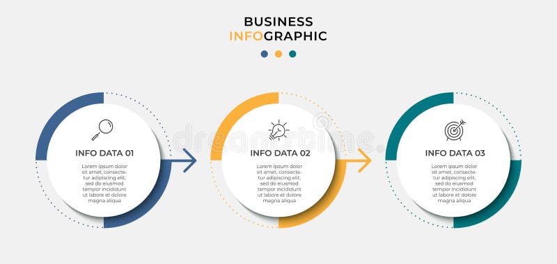 Vector Infographic Circle Label Design Business Template with Icons and ...