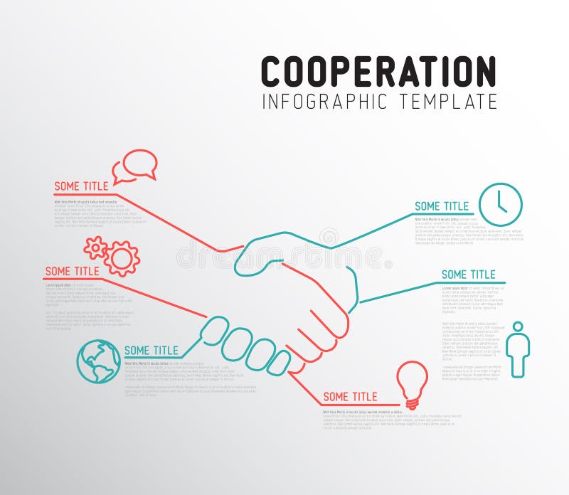 Vector Infographic Cooperation Template Stock Vector - Illustration of ...