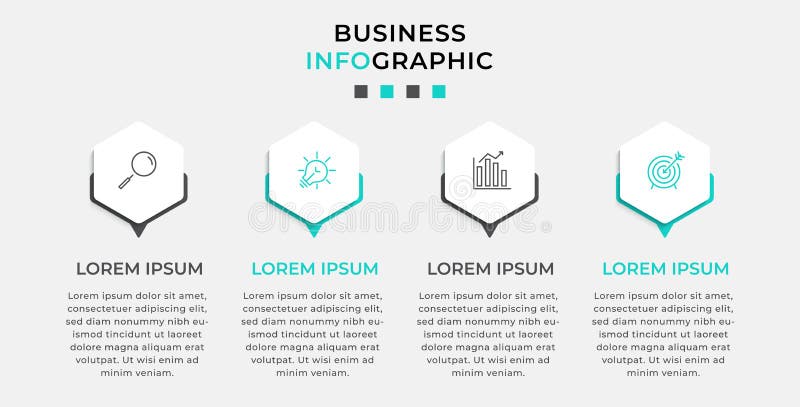 Vector Infographic Design Business Template with Icons and 4 Options or ...