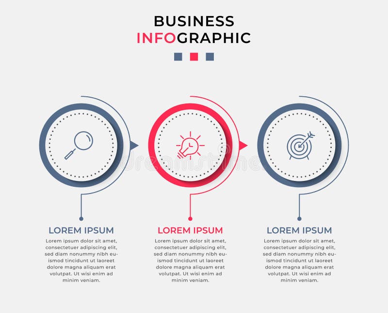 Business Infographic Design Template Vector with Icons and 3 Options or ...