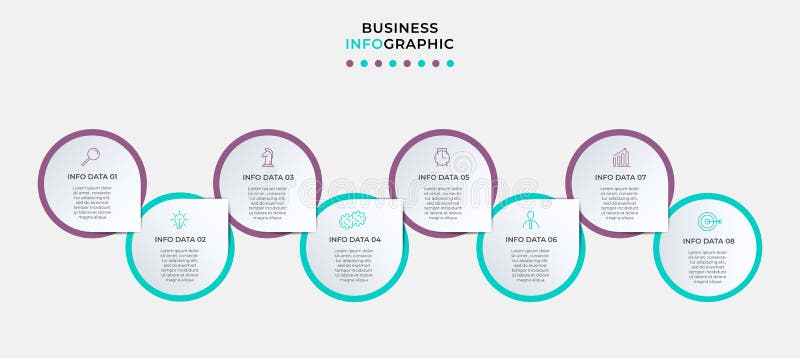 Vector Infographic Design Business Template with Icons and 8 Options or ...
