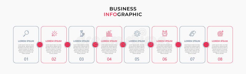 Vector Infographic Design Business Template with Icons and 8 Options or ...