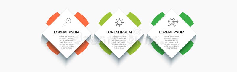 Vector Infographic Design Business Template with Icons and 3 Options or ...